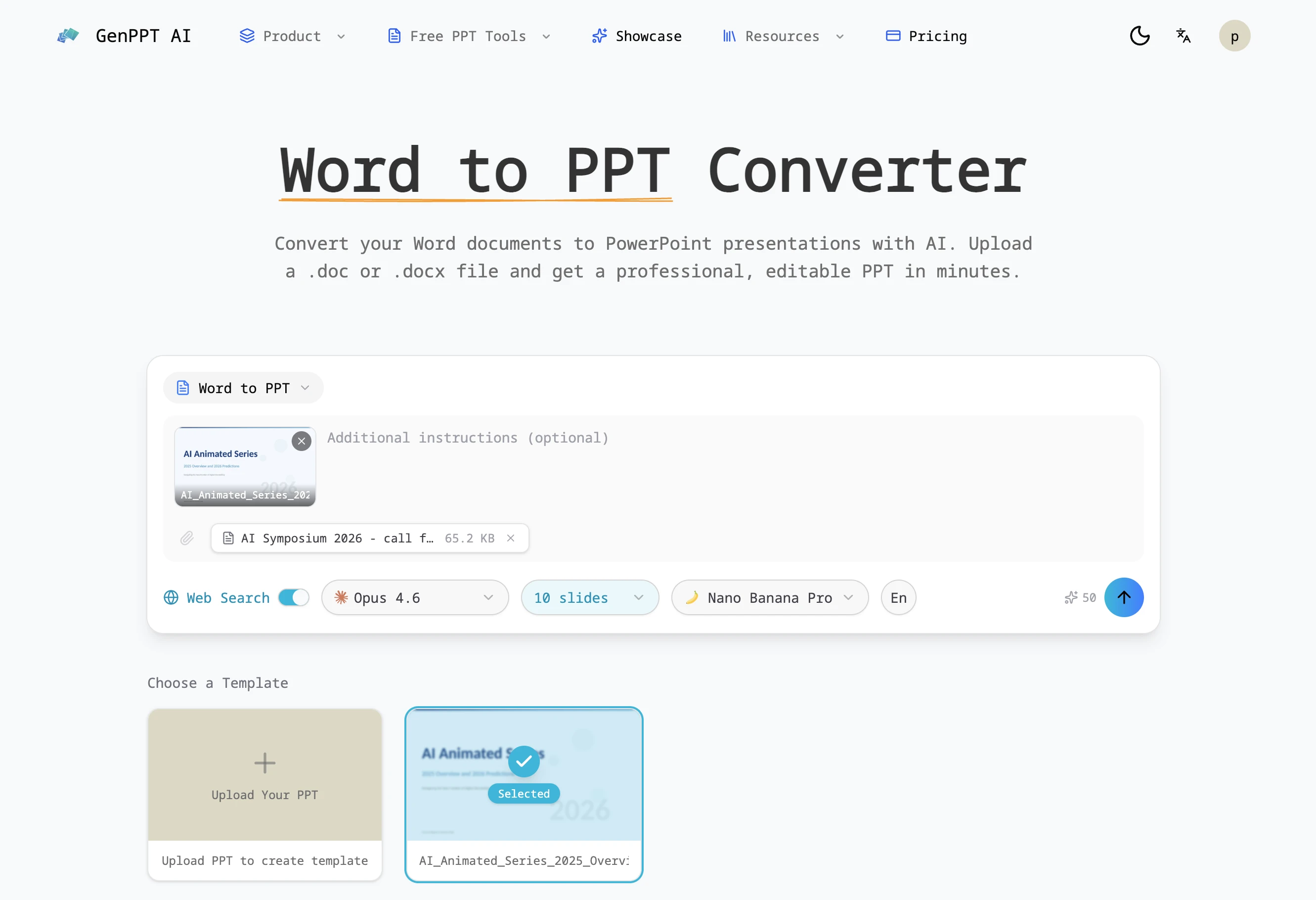 Word to PPT Converter - Free Online | Dokie AI